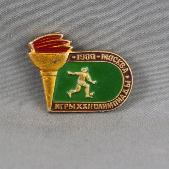 Accessories | Vintage Olympic Event Pin Soccer Moscow 198 Stamped Pin ...